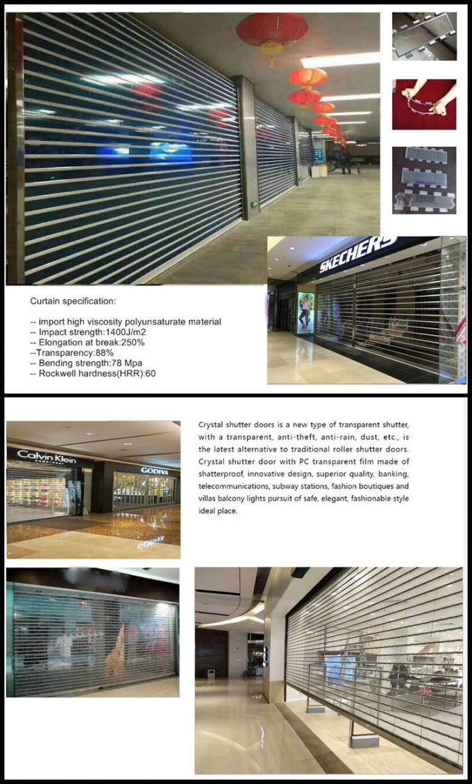 SS316 Clear Roller Shutters