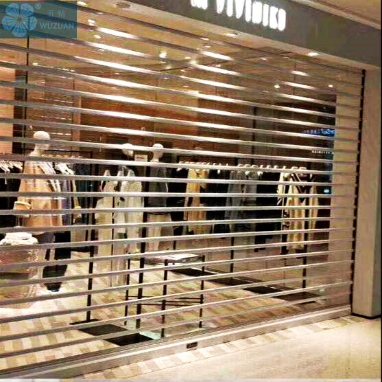 Commerce Use 5000mm Wide 16mm Bar Clear Roller Shutters