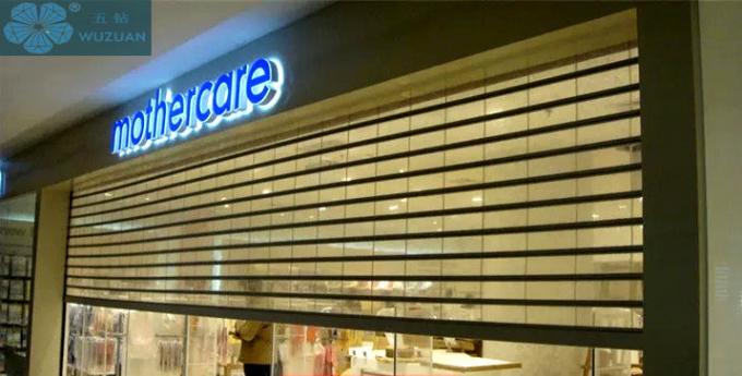 12mm Tube Polycarbonate Clear Roller Shutters For Mall